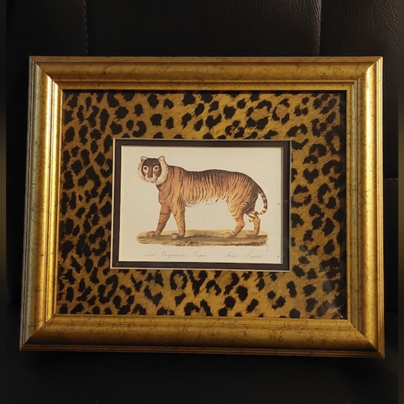 Design | Rare Der Bengalische Tieger Print Bengal Tiger In Gold Frame ...